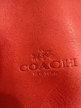 Coach | Bags | Coach Red Leather Bucket Shoulder Bag | Poshmark